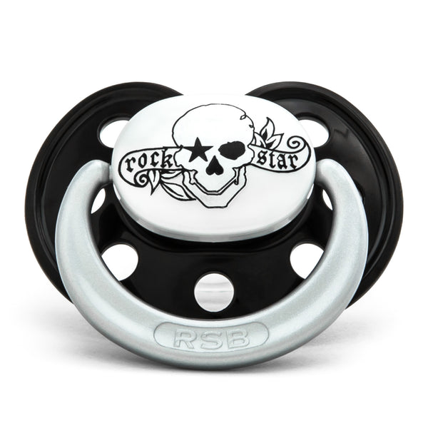 Pacifier - Rock Star "Glow in the Dark" Pirate Skull, Black – Crazy ...
